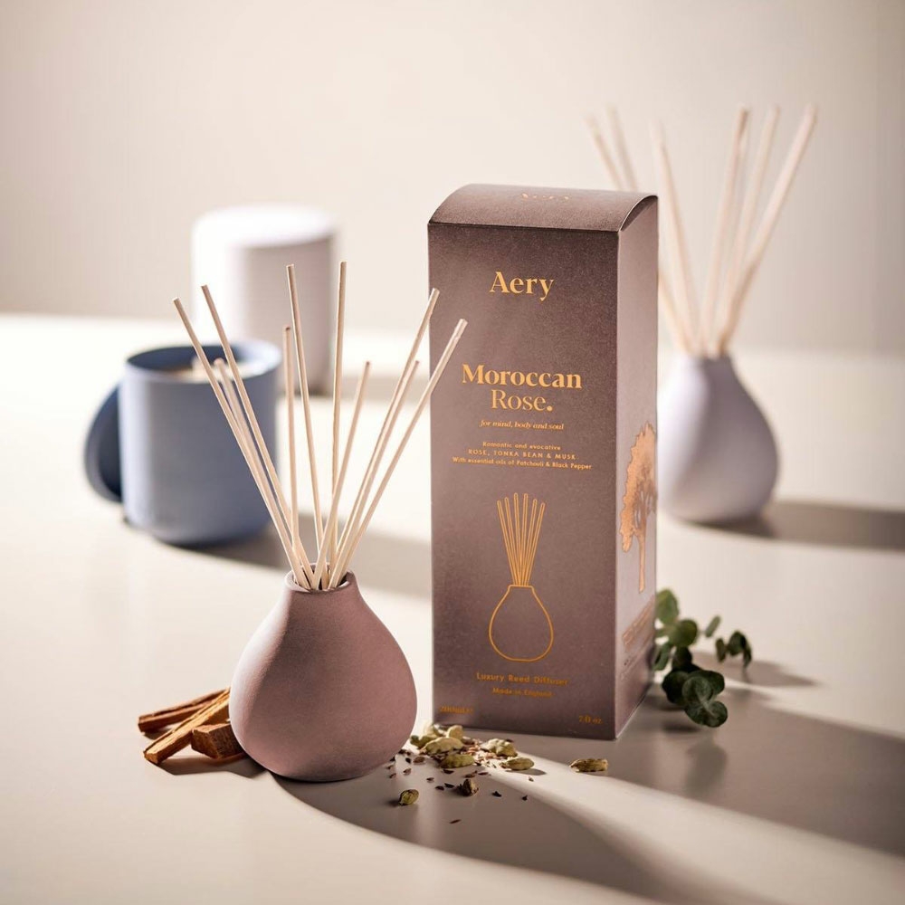 Aery Living - Moroccan Rose Reed Diffuser - Rose Tonka & Musk - Beetham ...