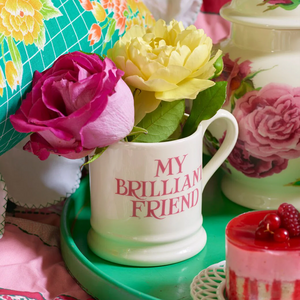 Emma Bridgewater Pink Toast My Brilliant Friend 1/2 Pint Mug - Beetham ...