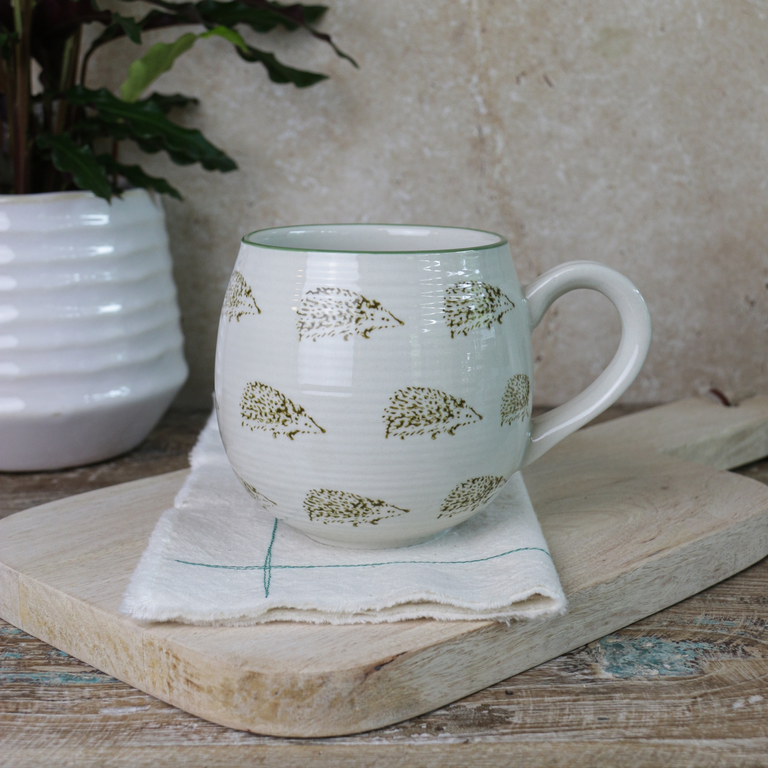 National Trust Hedgehogs Stoneware Mug - Beetham Nurseries