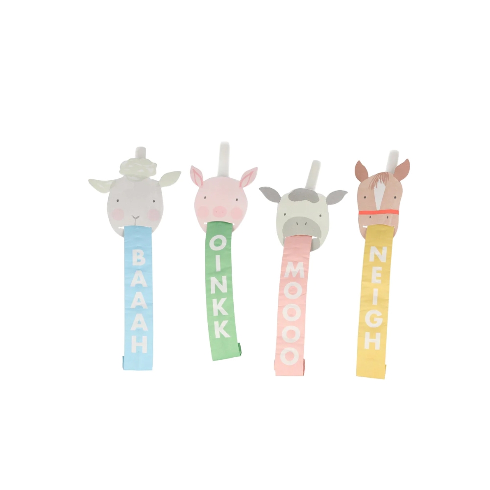 Meri Meri On the Farm Party Blowers - Beetham Nurseries