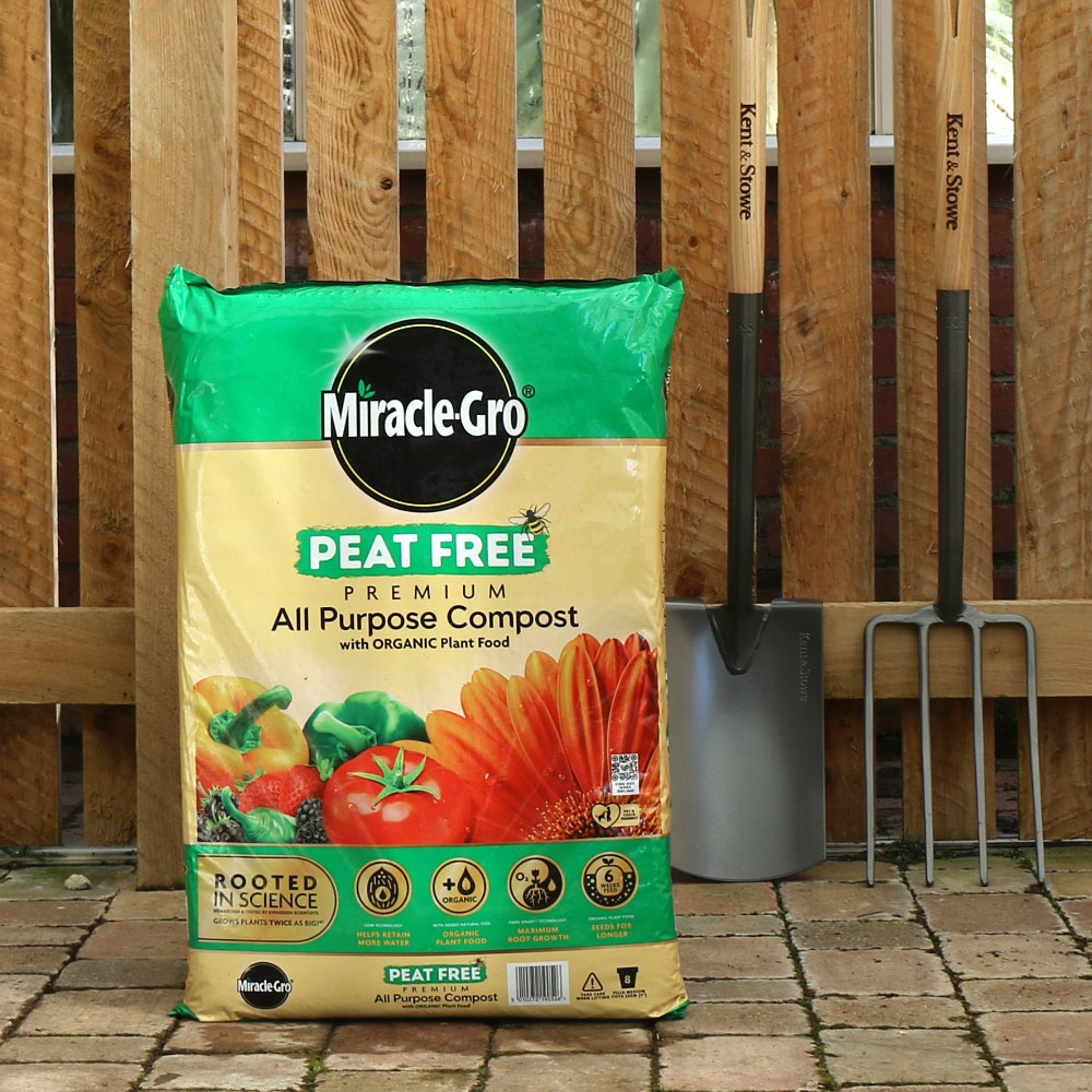 Miracle-Gro Peat Free Premium All Purpose Compost with Organic Plant ...