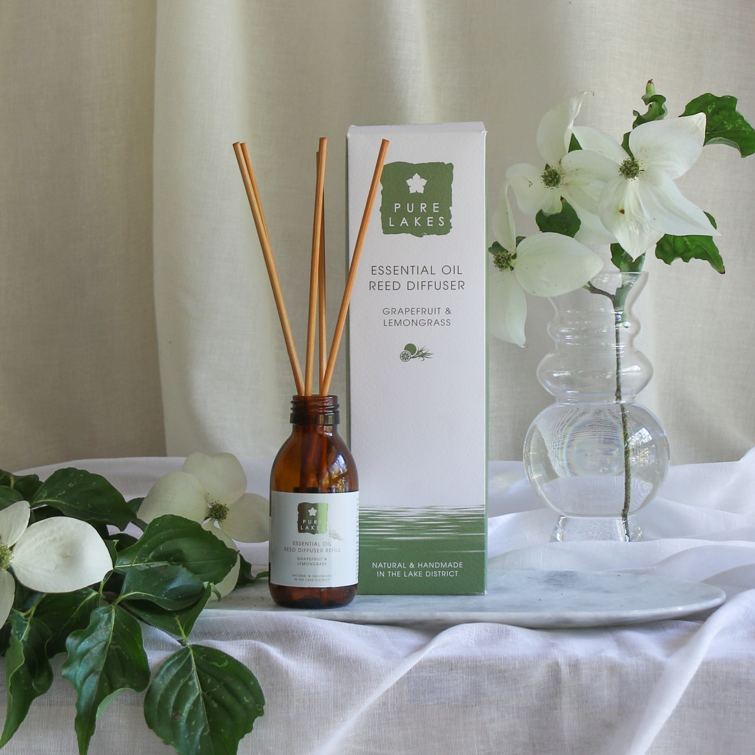 Pure Lakes Grapefruit & Lemongrass Reed Diffuser 250ml - Beetham Nurseries