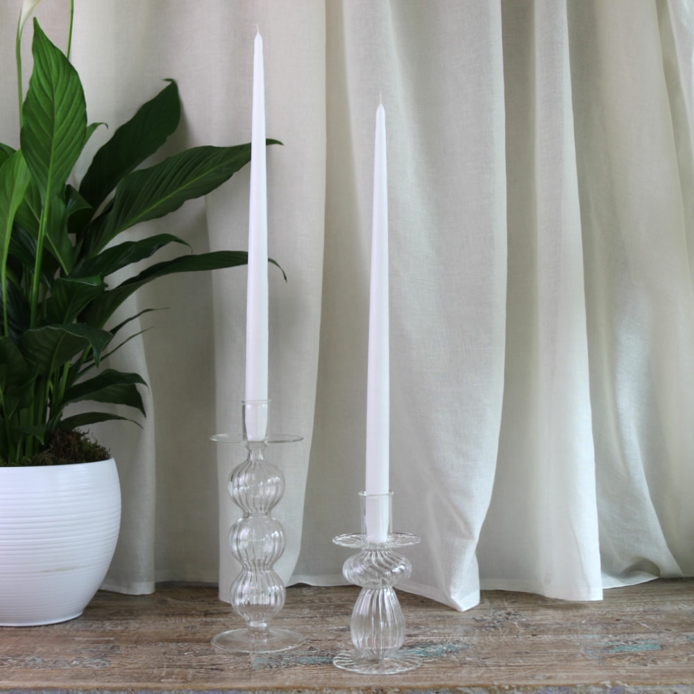 White Taper Dinner Candles (Pack of 2) - Beetham Nurseries